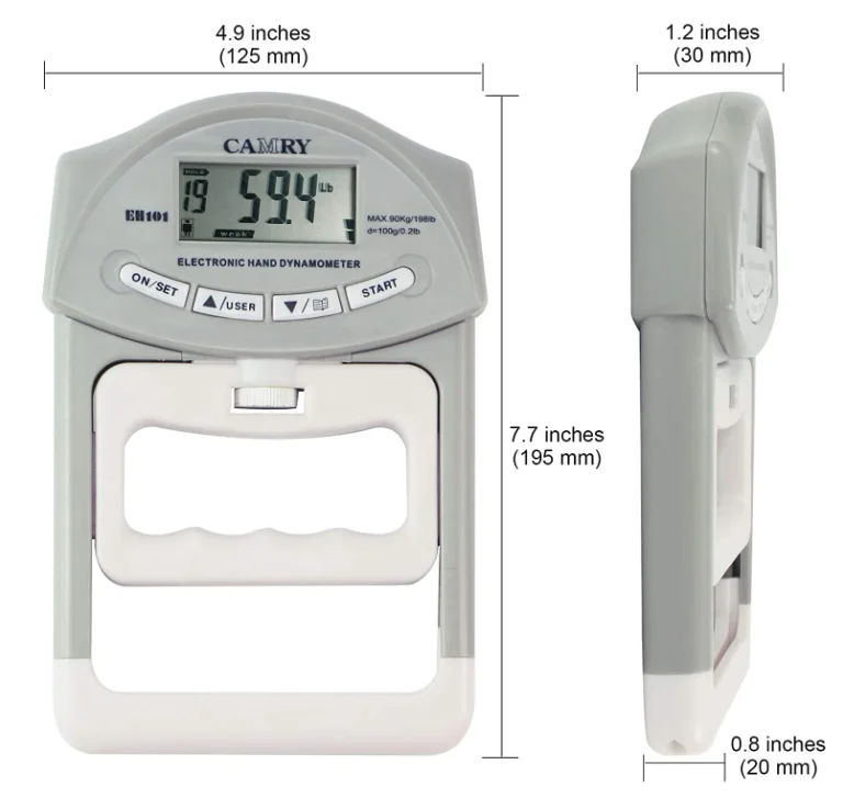 Digital Adjustable Grip Strength Tester Electronic Hand Dynamometer ...