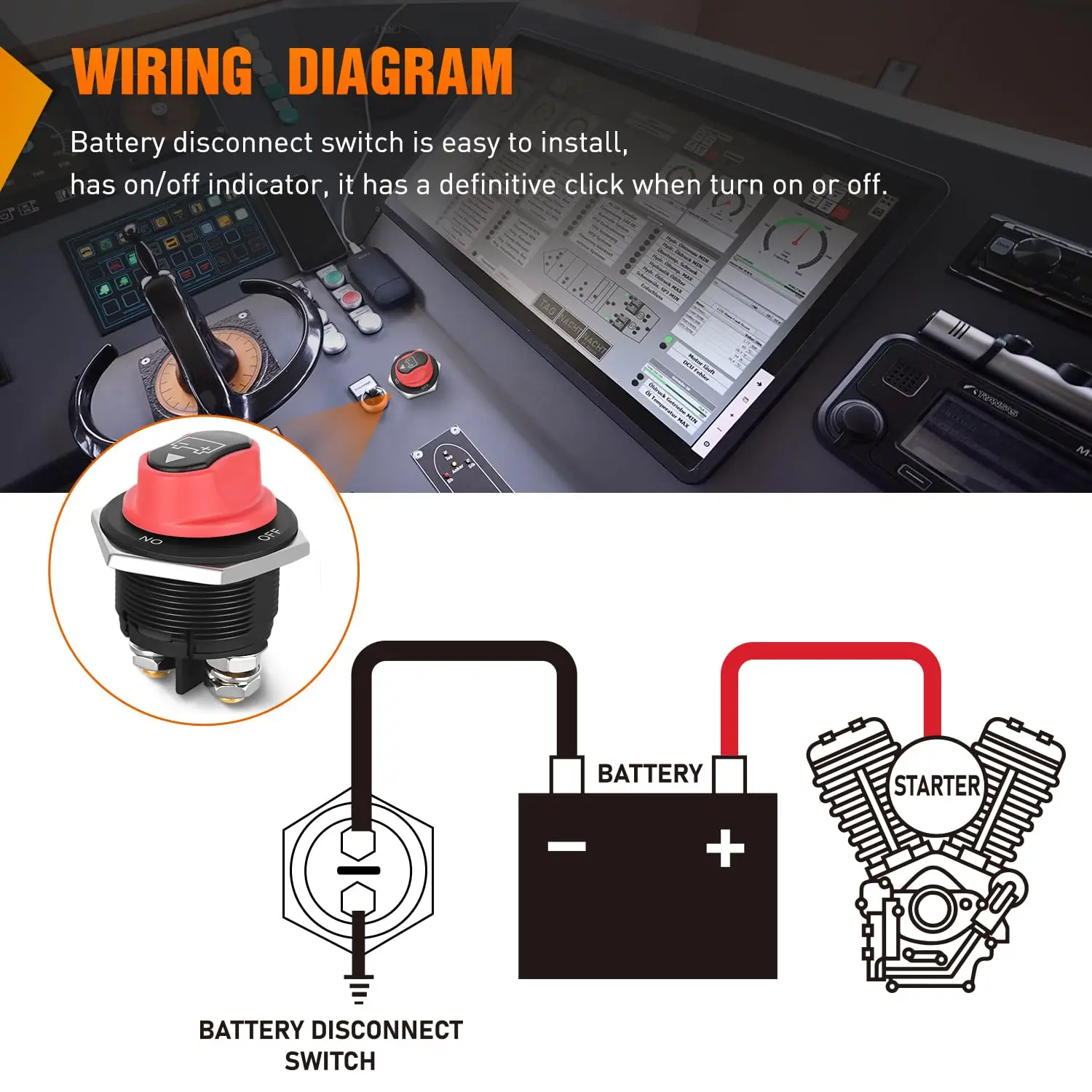 Battery Disconnect Switch 12v 12-48V High Current Master Battery ...