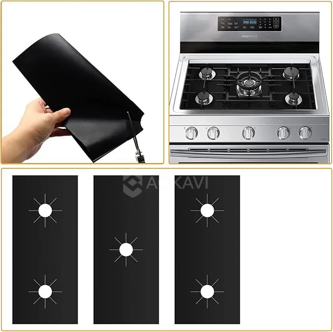 PTFE High Quality Gas Stove Protector Clean Gas Stove Mat Heat ...