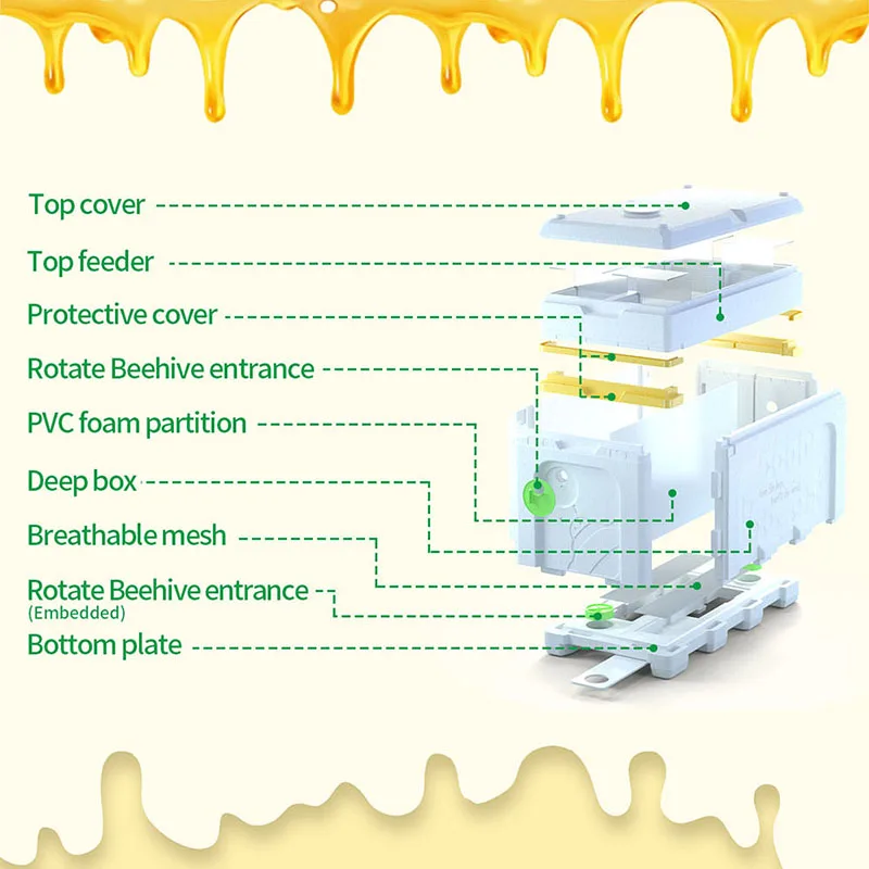 6 Frame Queen Bee Mating Beehive Bee Box - 1 Year Warranty