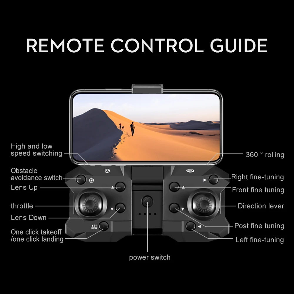 New 2024 Drone Flow Positioning Brushless Folding 4k Professional Camera Infrared Obstacle ...