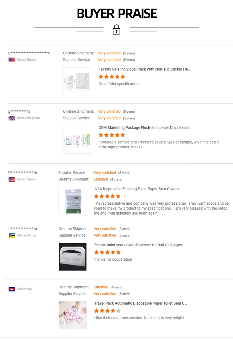 Flushable Disposable Toilet Seat Covers - Eco-Friendly Single Use Paper ...