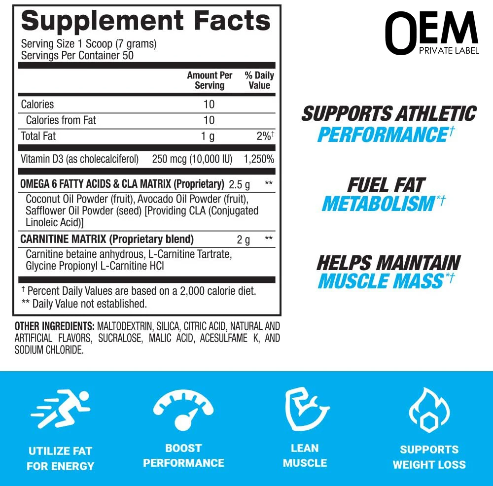 Cla Carnitine Powder Creatine Powder Weight Loss Pill Preworkout Powder ...