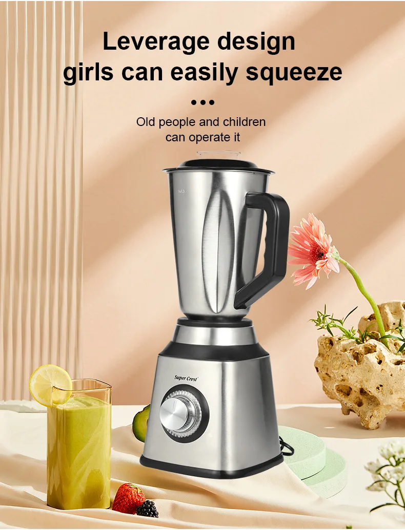 Household 2000ml Mini Electric Chopper Food Processor Multi Blender ...