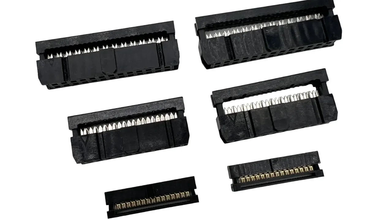 2.54mm Idc Ribbon Connector Male 16pin 50way Idc Socket Cable Connector ...