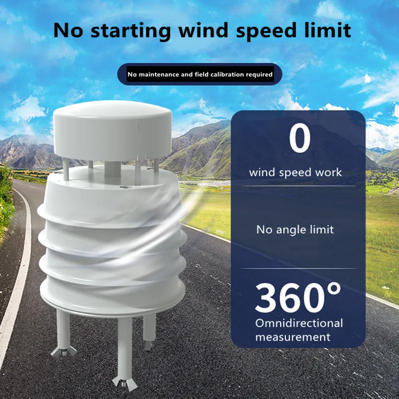 CE SDI12 RS485 4-20MA 0-5V 0-10V OUTPUT ULTRASONIC WEATHER STATION