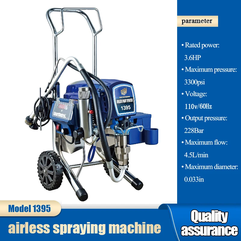 110v 60hz 395 495 595 695 1095 Professional Airless Paint Sprayer With ...