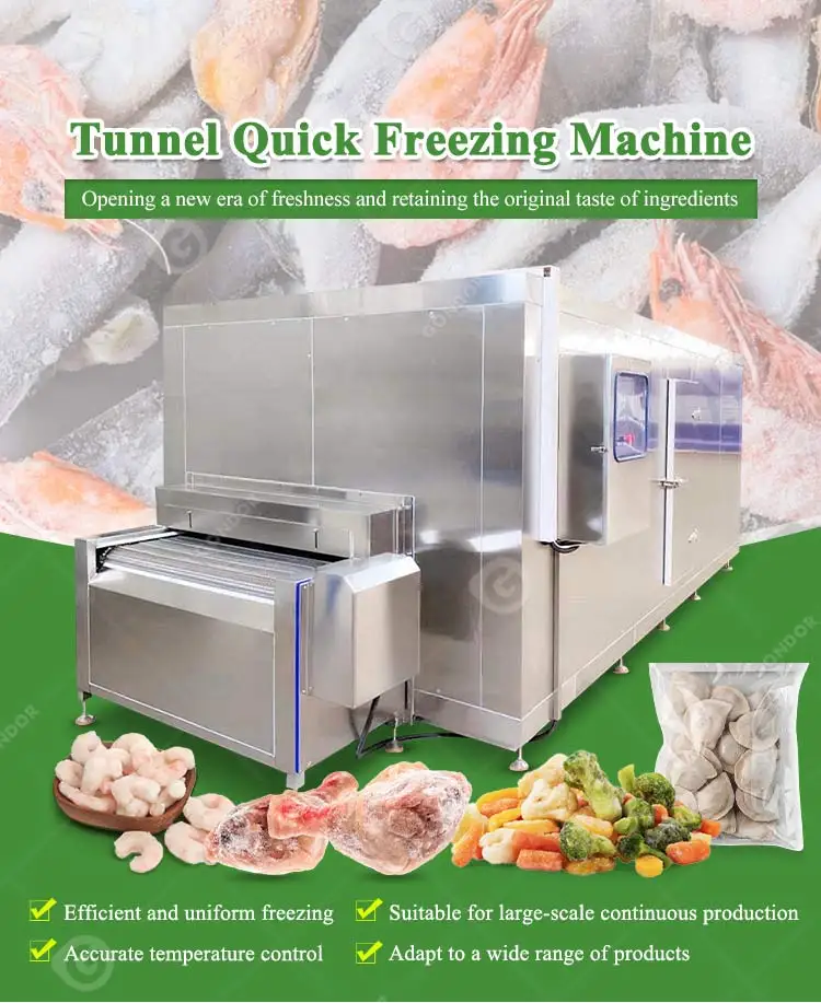 Square Setting Iqf Food Strawberry Quick Freezing Professional Chicken ...