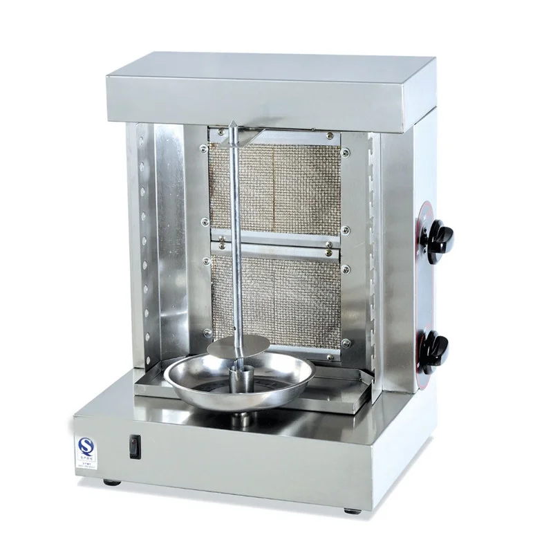 Two Ceramic Burners Gas Lpg 2 In1 Automatic Rotating Doner Kebab Gas ...