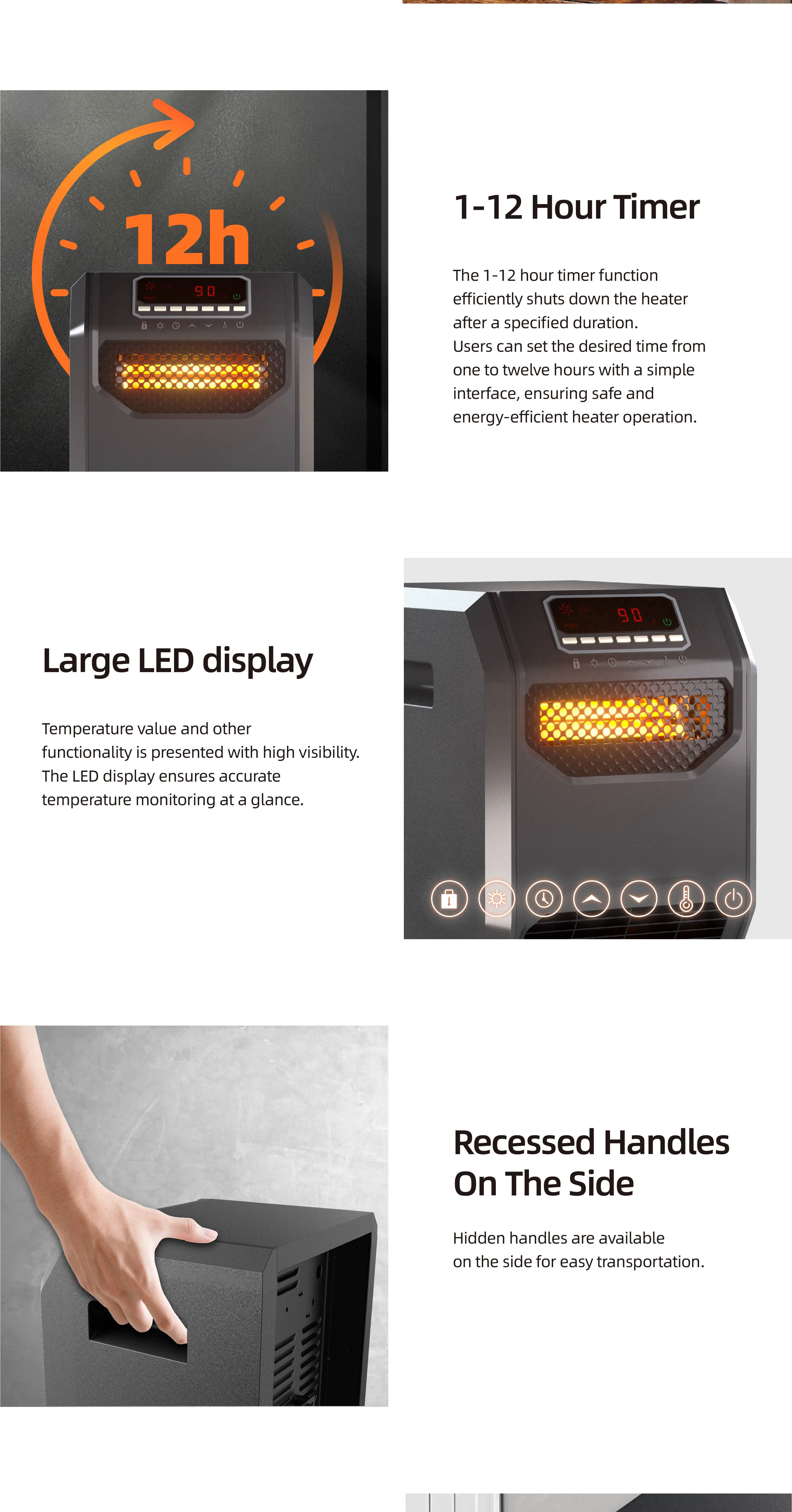 CTUVus 1000W 1500W Fast Heating Indoor Heating Warmer Air Heating ...