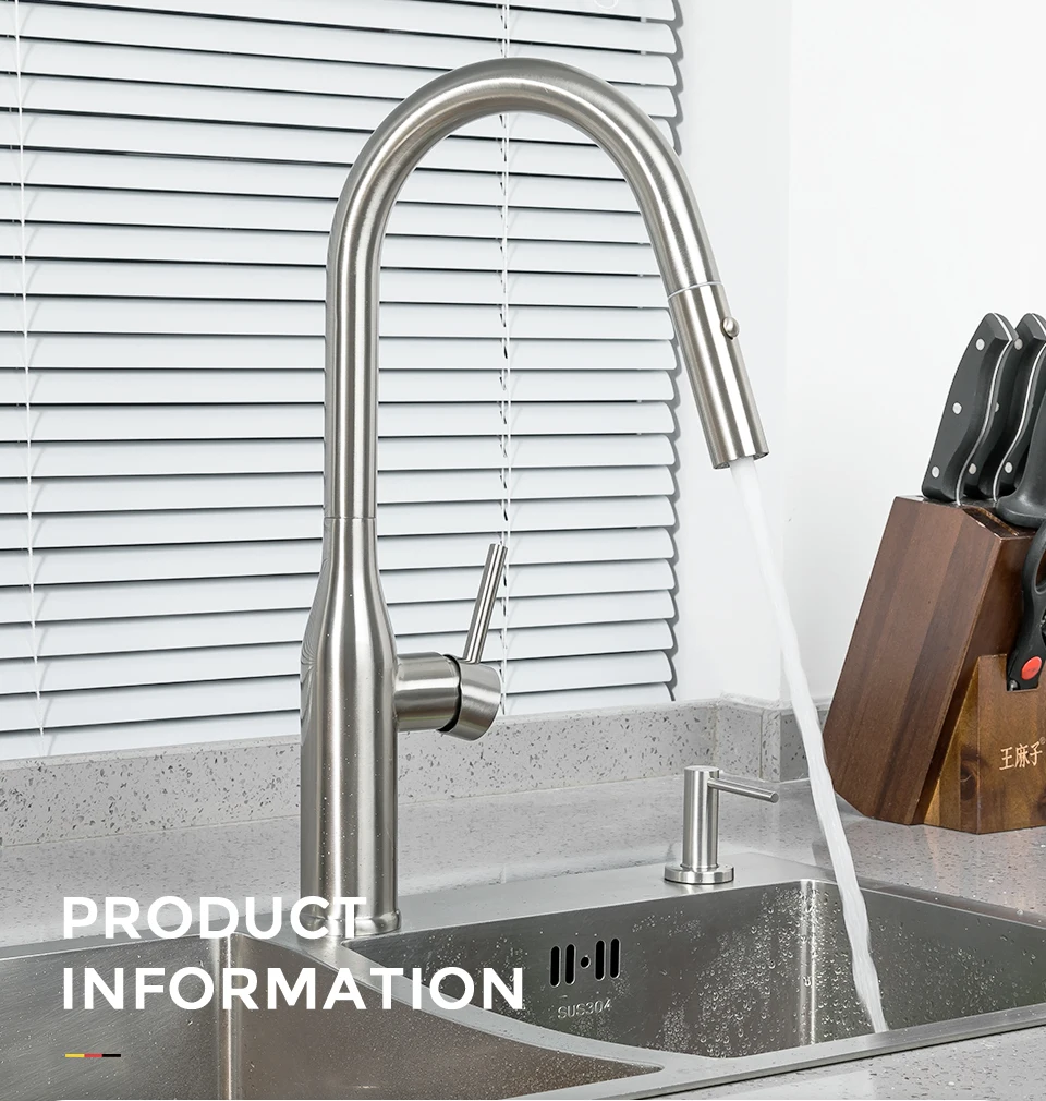 Gappo 3 Way Modern Kitchen Faucet Stainless Steel Pull Down Kitchen ...