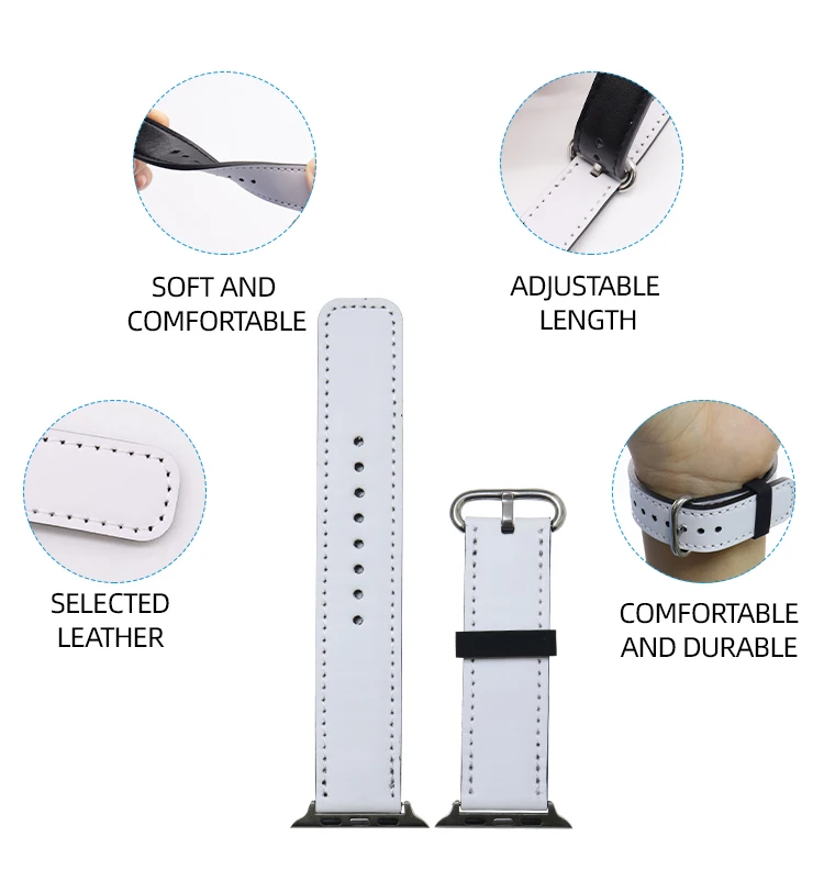 Casta Sublimation Leather Smart Watch Bands for Series 7