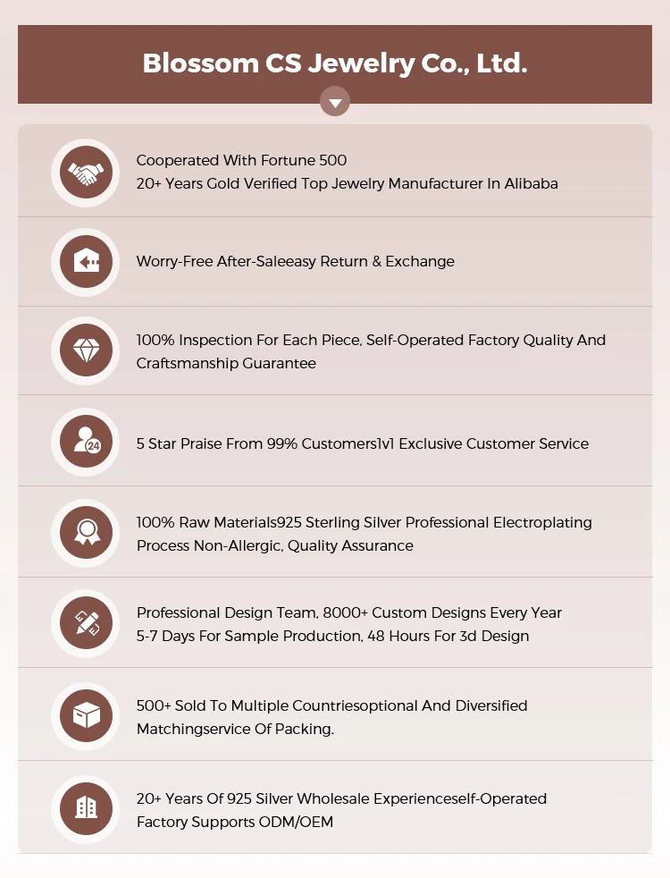 Blossom CS Jewelry Wholesale 925 Sterling Silver Fashion Fine Geometric ...