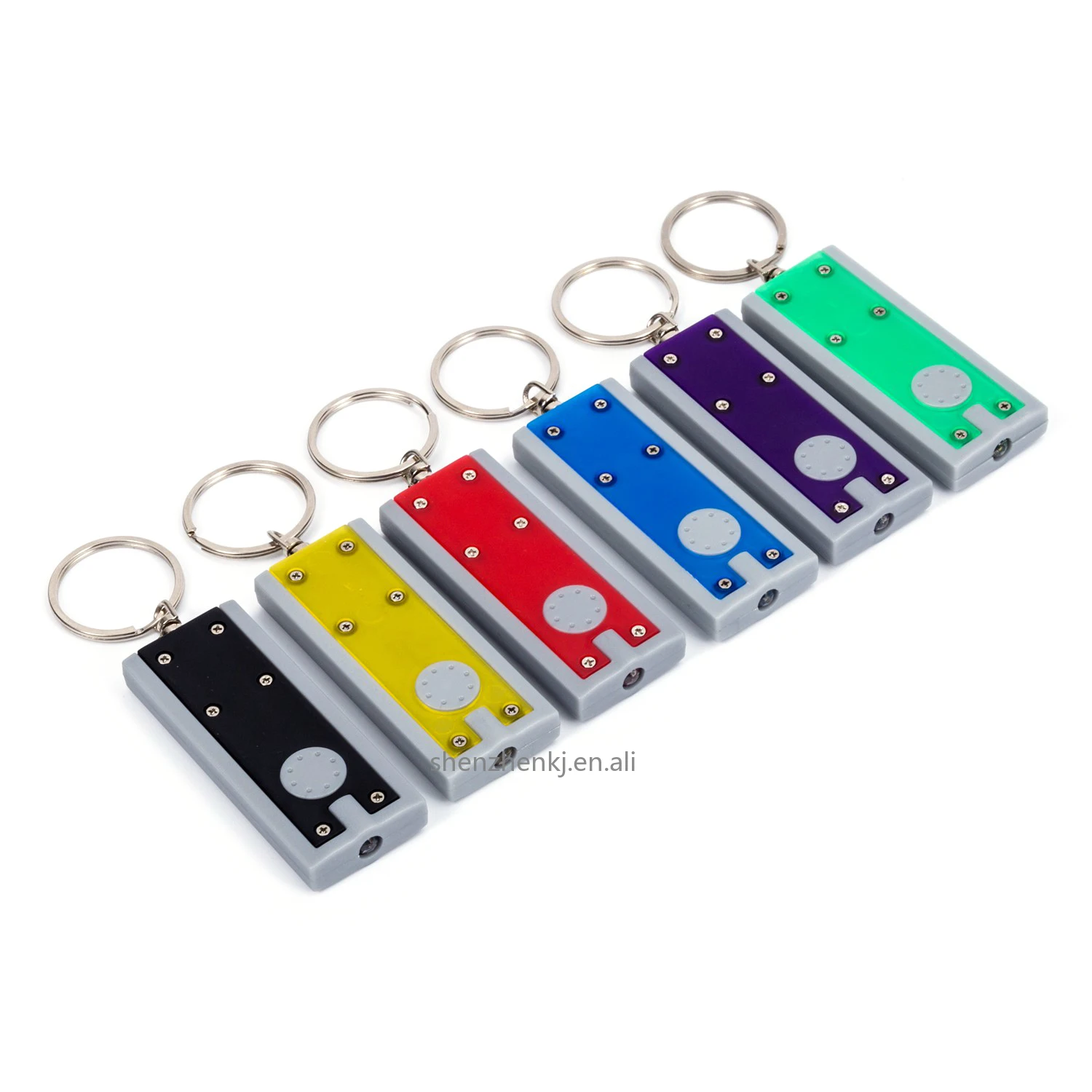 Led Keyring Flashlight Personalizados Plastic Key Chain Custom Logo LED ...