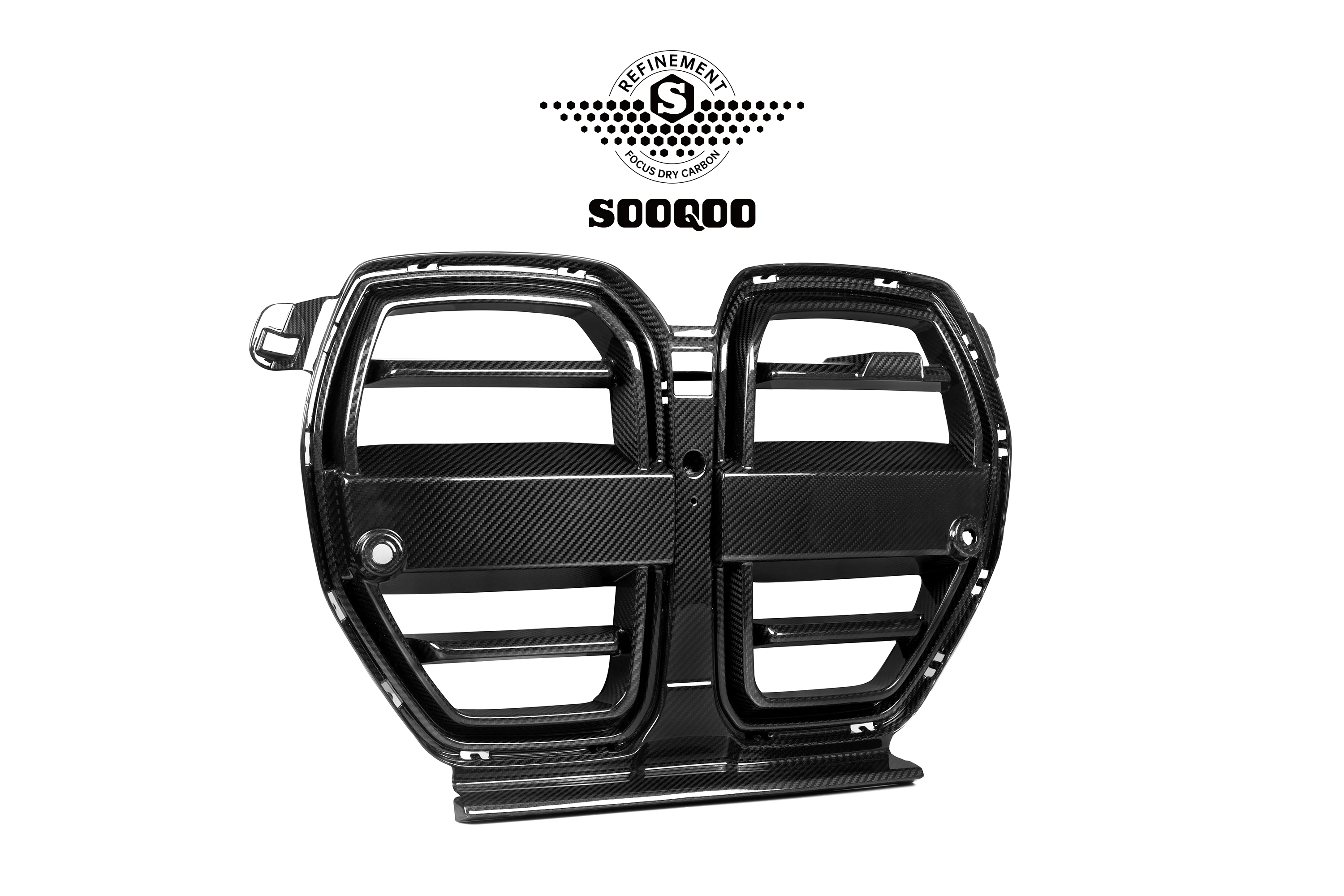 G80 G82 M3 M4 Carbon Fiber Sq Style Front Grill Bumper Kidney Center ...