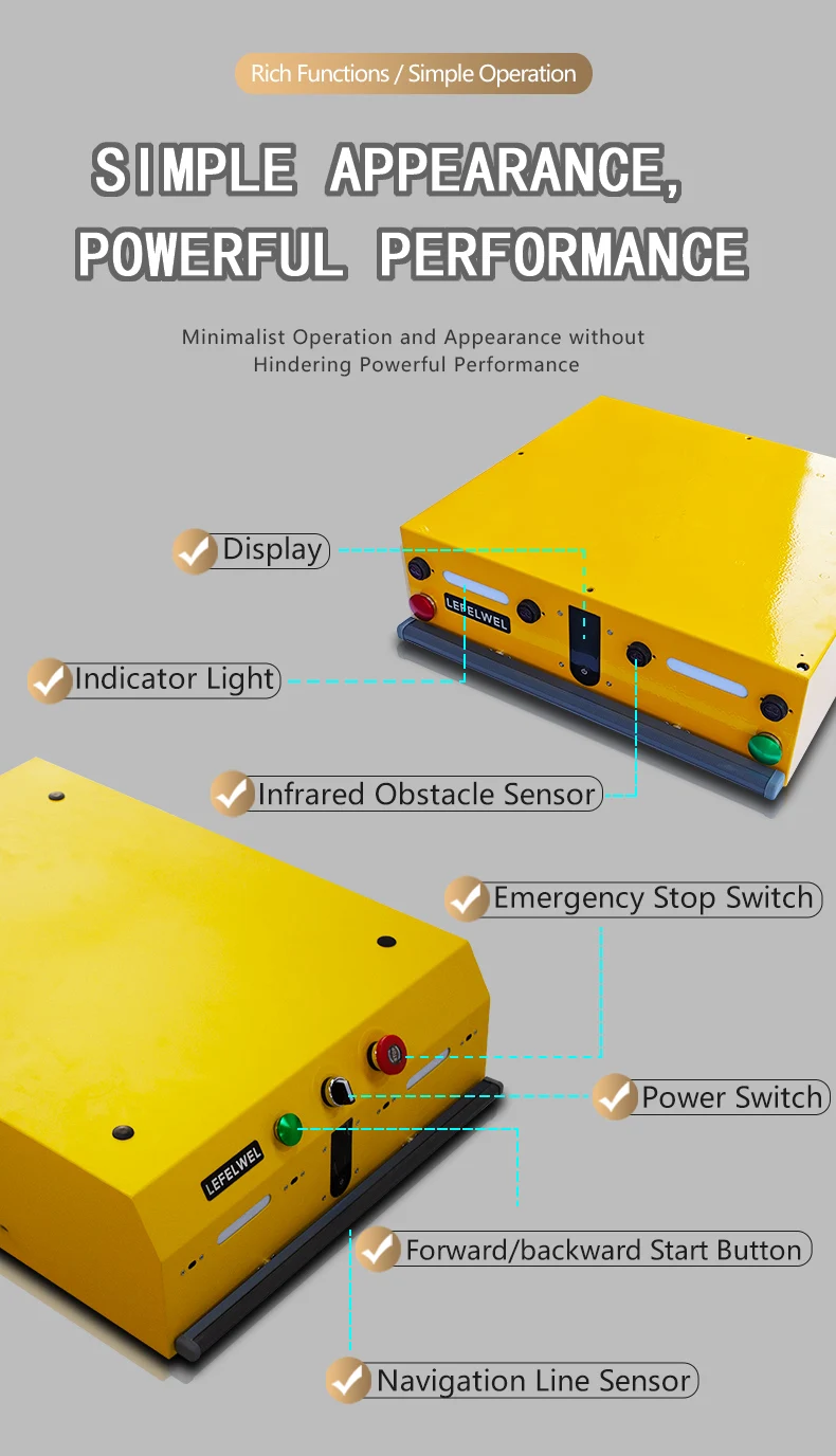 AGV50 Small Loaded Industrial AGV Robot for Logistic Delivery
