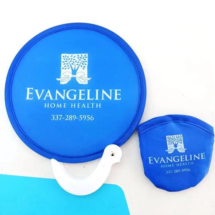 Foldable Nylon Hand Fan Promotional Foldable Flying Disc/fan ...