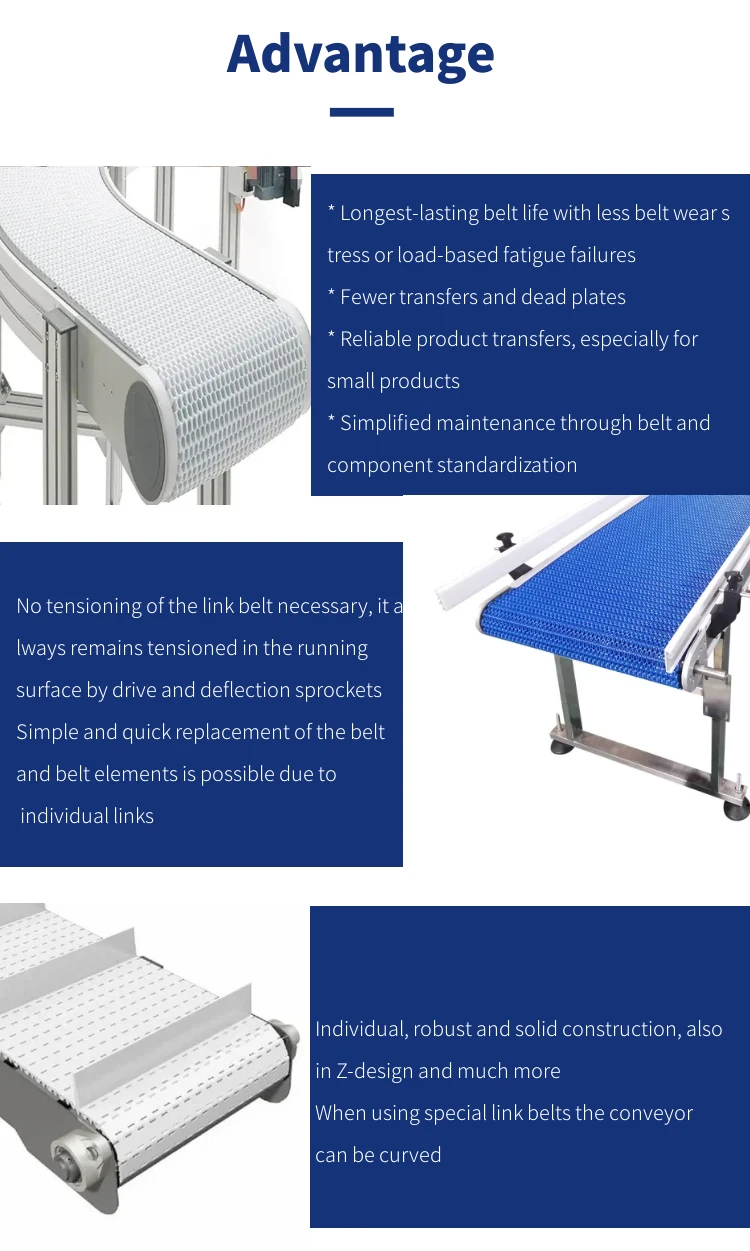 High Quality Customized High Temperature Plastic Modular Belt Conveyor ...