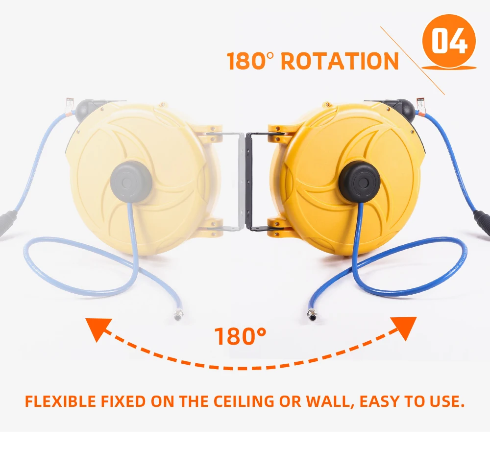 Wall Mount Hose Reel Mini Garden Water Hose Reel Car Wash Automatic Air ...