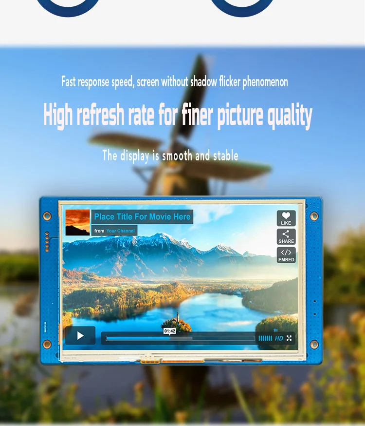 2023 Kh Hmi Serial Solution 800x480 Lcd Touch Screen Uart Interface 7'' Tft Lcd Module - Buy ...