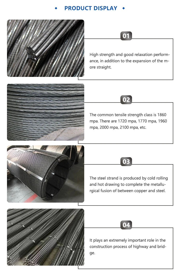 Low Relaxation Pc Steel Strand Prestressed Steel Strands For Concrete ...