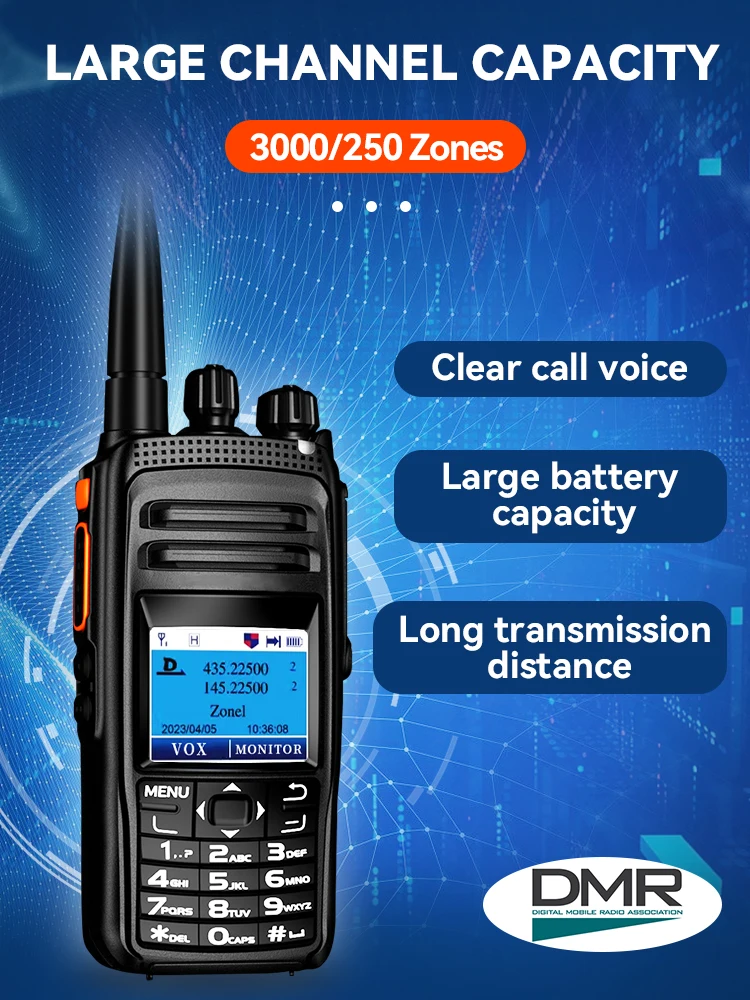 ETMY DM-R98 Digital Radio Transmitter - Dual Band Handheld