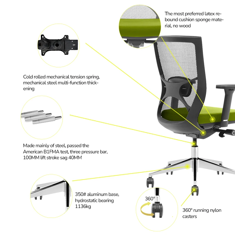 Ergonomic Mesh Teller Chair - Adjustable & Durable Office Furniture