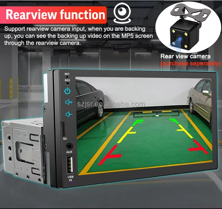 1 Din Car Radio Touch Screen 7 Inch Car Mp5 Video Player Car Dvd Player ...