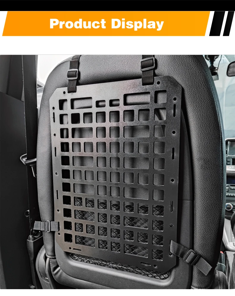 430*330*5mm Vehicle Organizer Tactical Seat Back Mounted Molle Panel ...