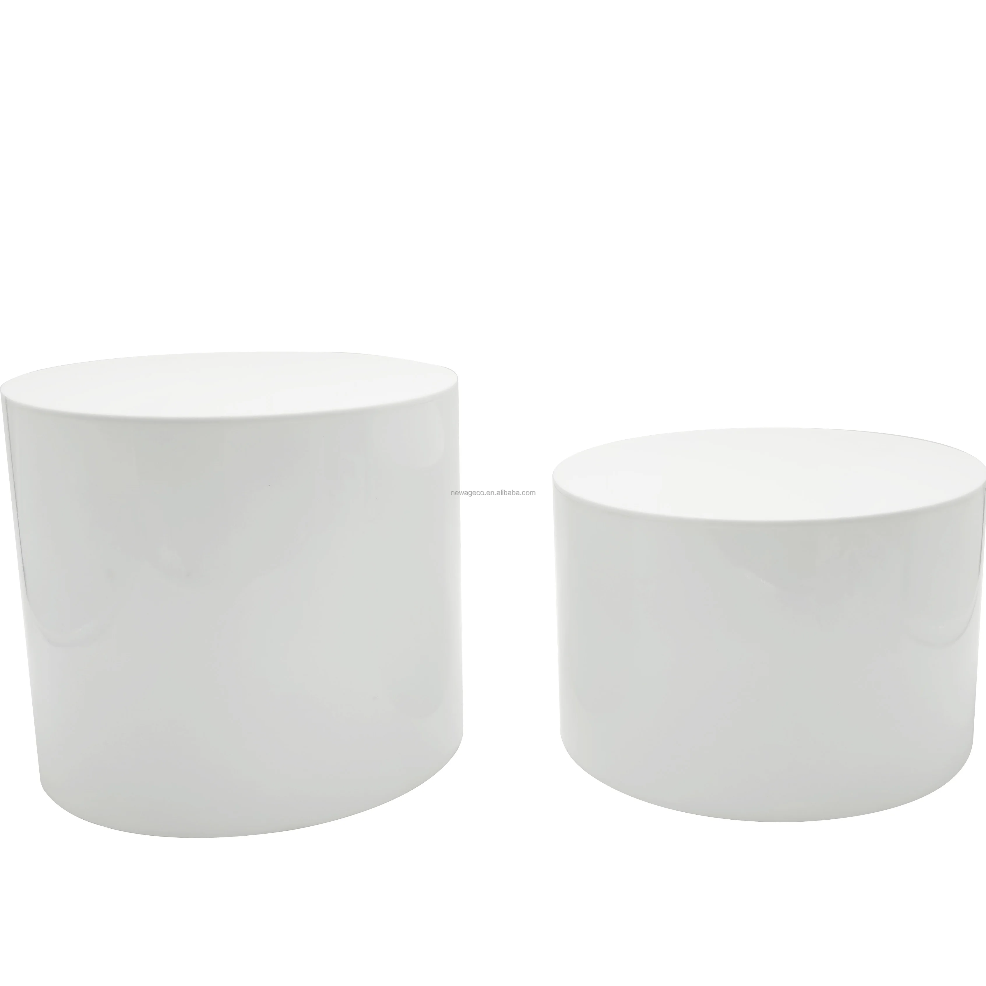 custom food display riser set white round acrylic hotel buffet risers ...