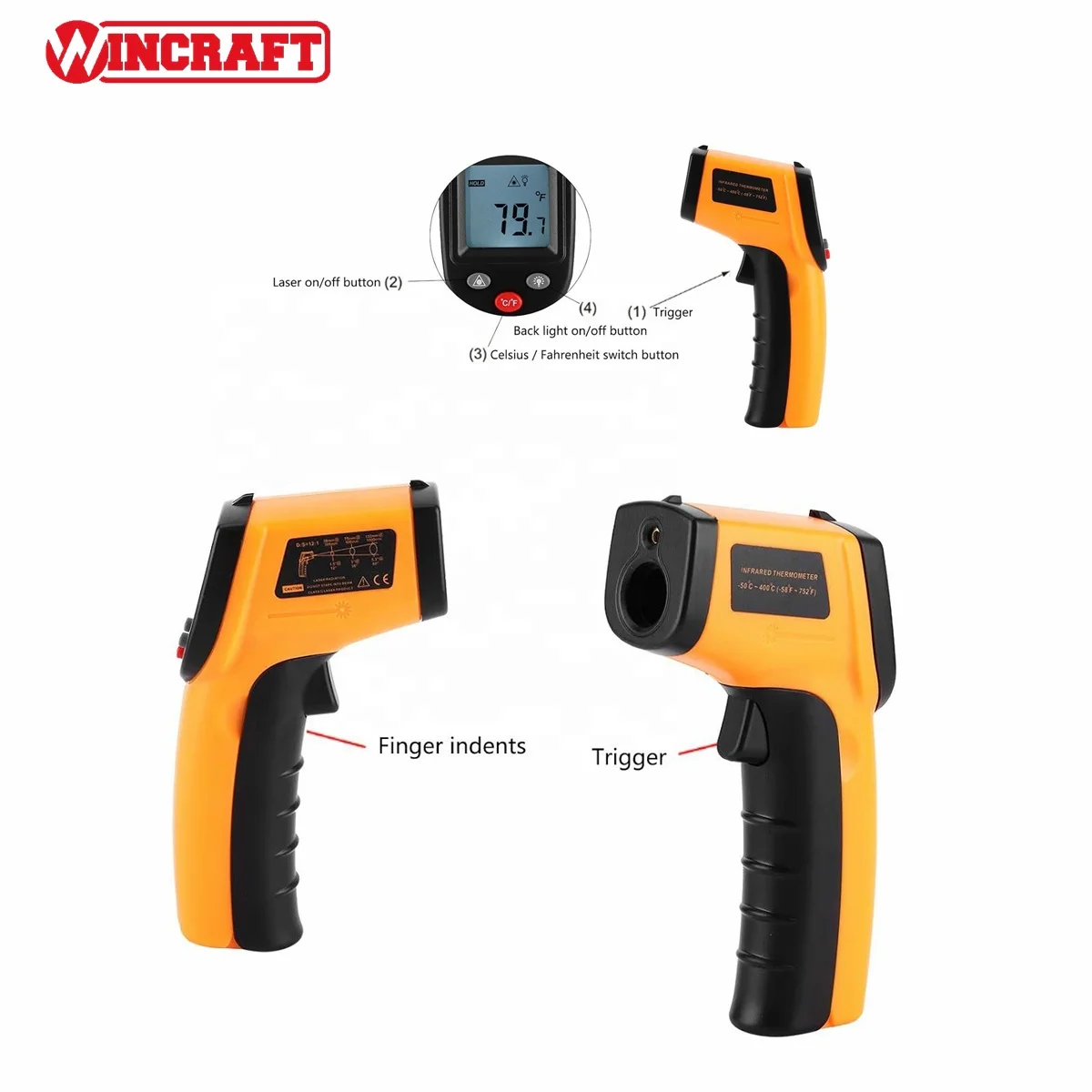 Engine Temperature Infrared Thermometer High Temperature Gun -58f To ...