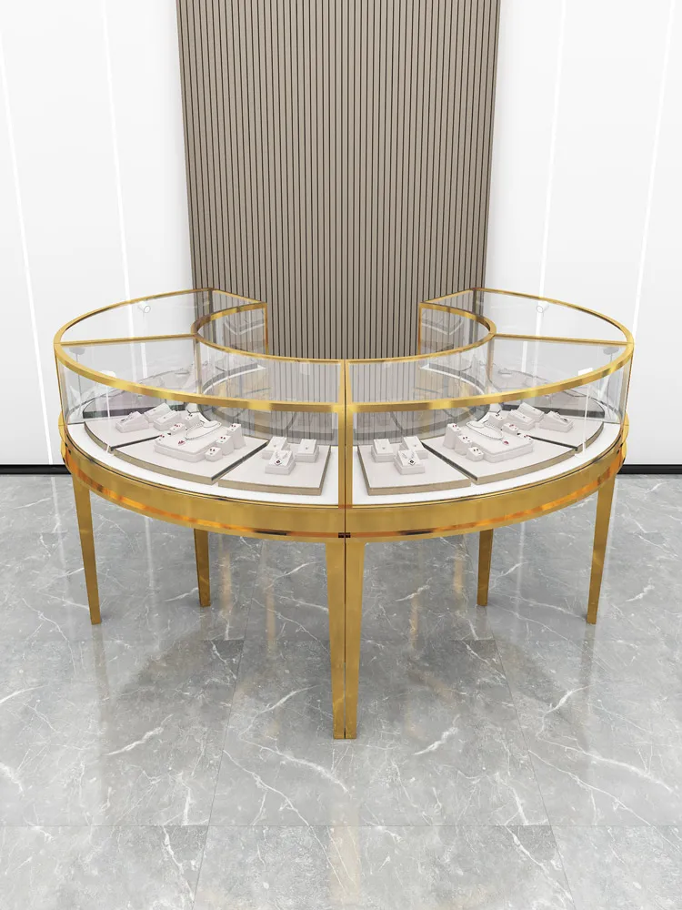 Custom Jewelry Shop Luxury Jewelry Window Display Showcase Gold ...