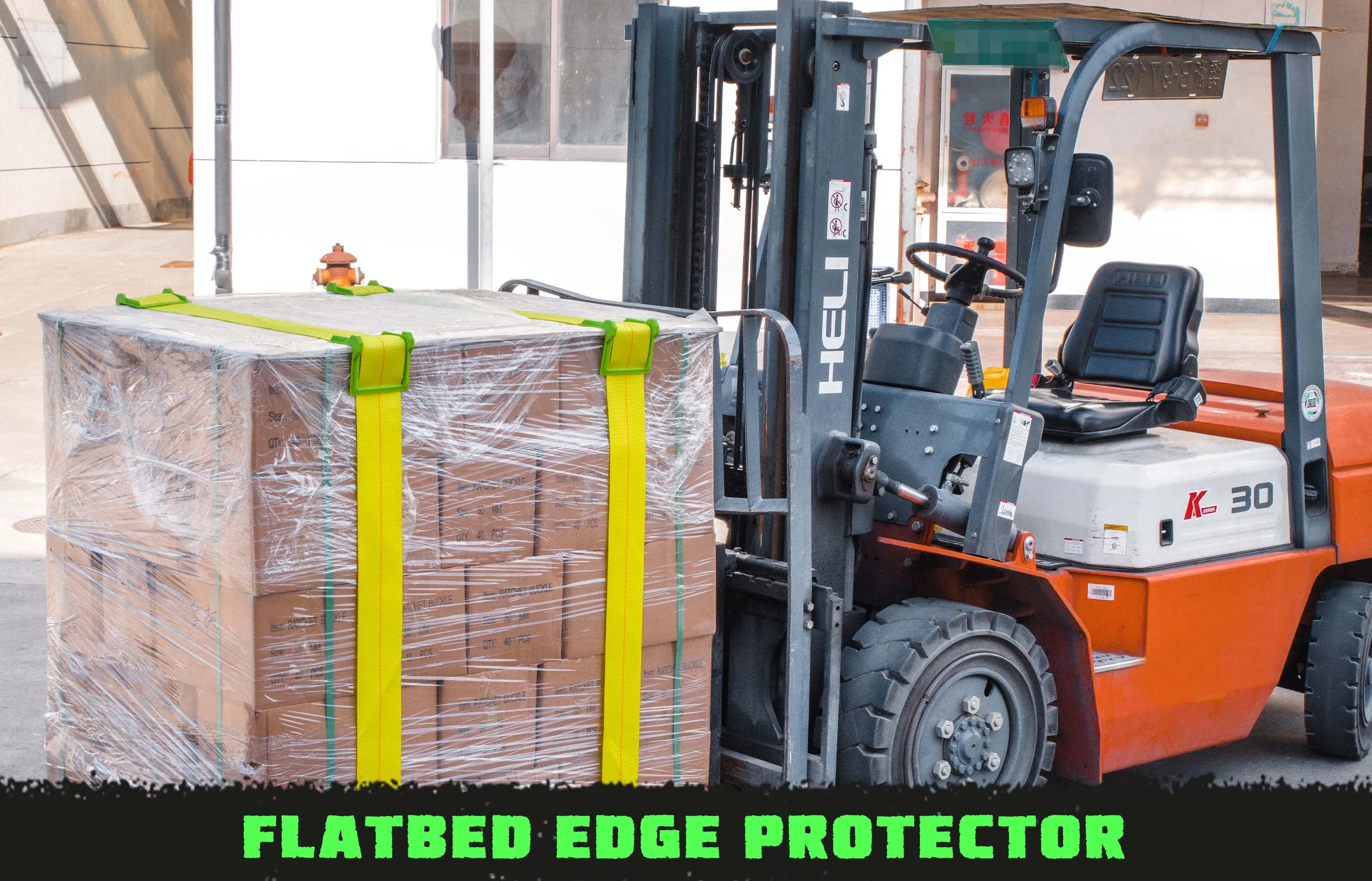 4" Flatbed Cargo Corner Edge Protector with Carrying Case Plastic Tie ...