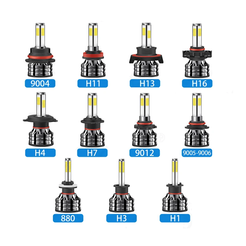 50w 10000lm K9 Car Led Headlights Bulb H1 H4 H7 H11 H13 9005/hb3 9006 ...