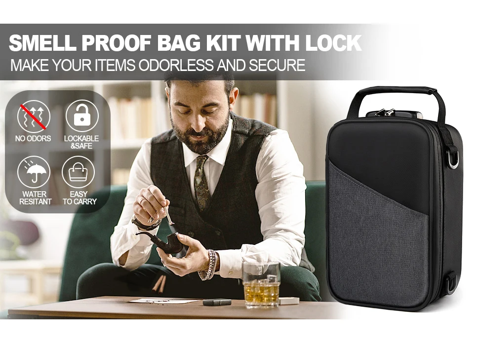 Smell Proof Case with Lock - Secure Stash Box Container