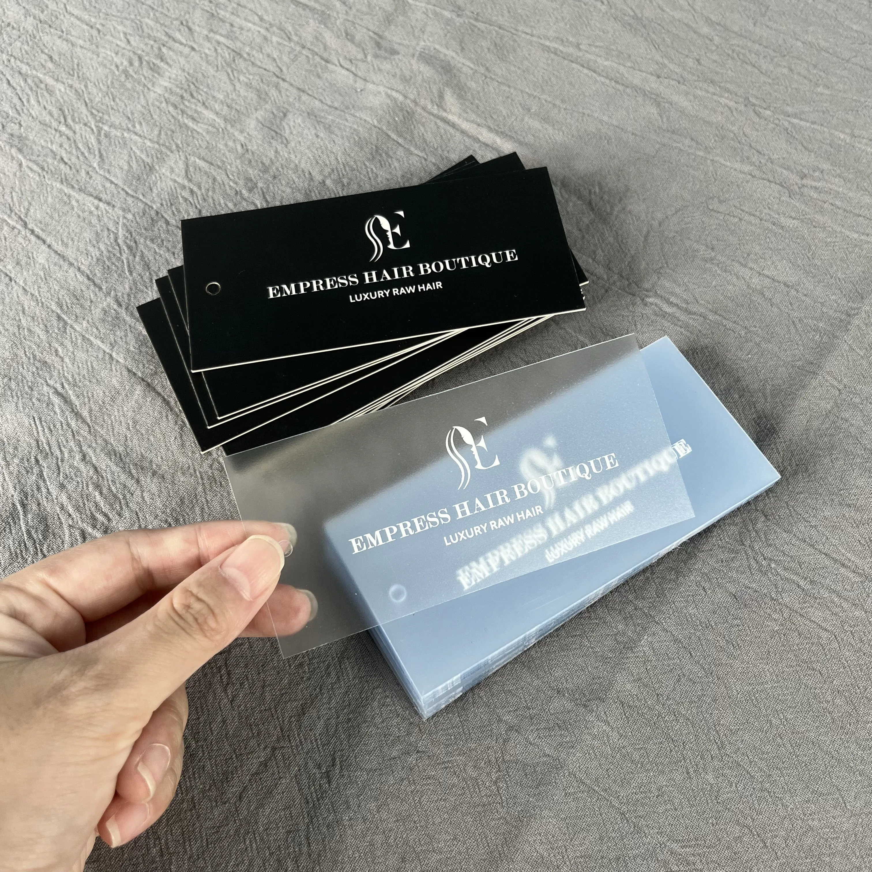 Custom Your Logo Hang Tag Premium Clothes Paper Tag Frosted Pvc Garment ...