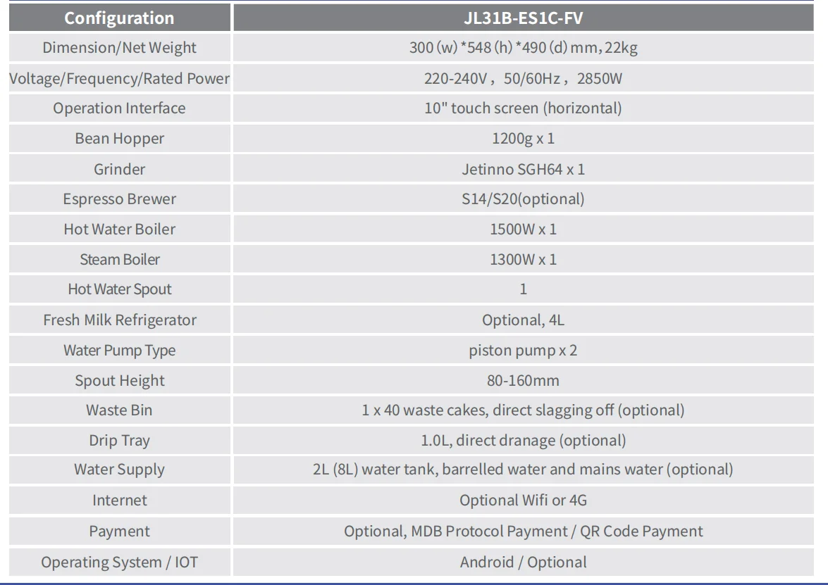 Jetinno JL31B Automatic Coffee Maker - Perfect for Cafes