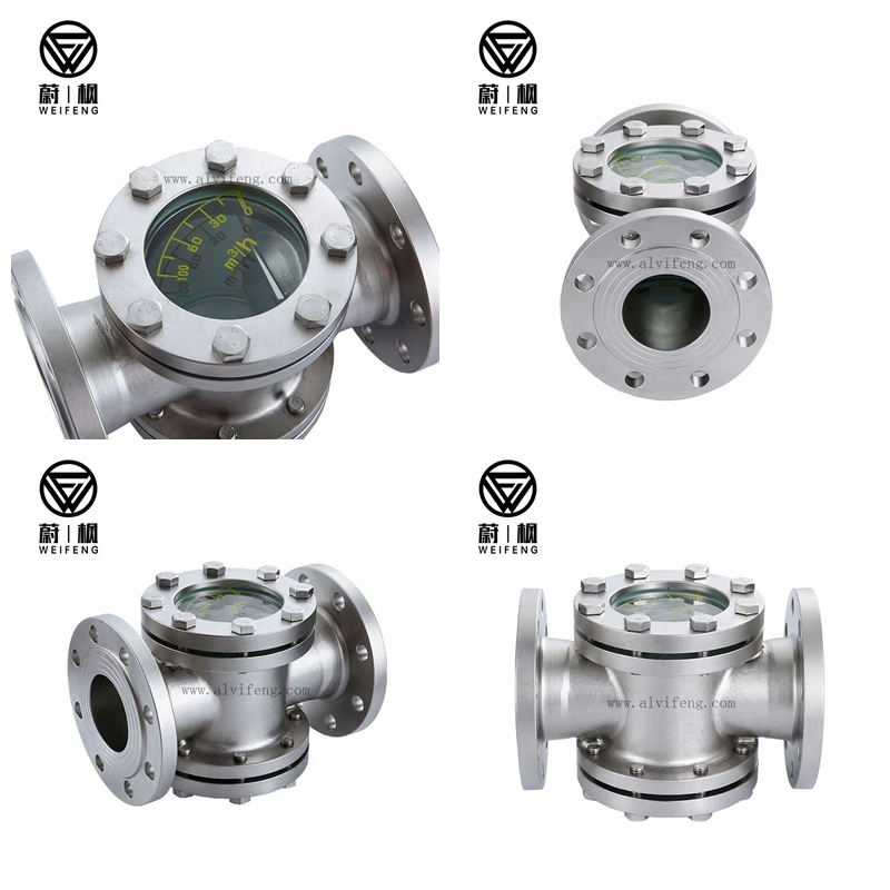Double Windows High Pressure Flow Indicator Sight Glass With Flapper ...