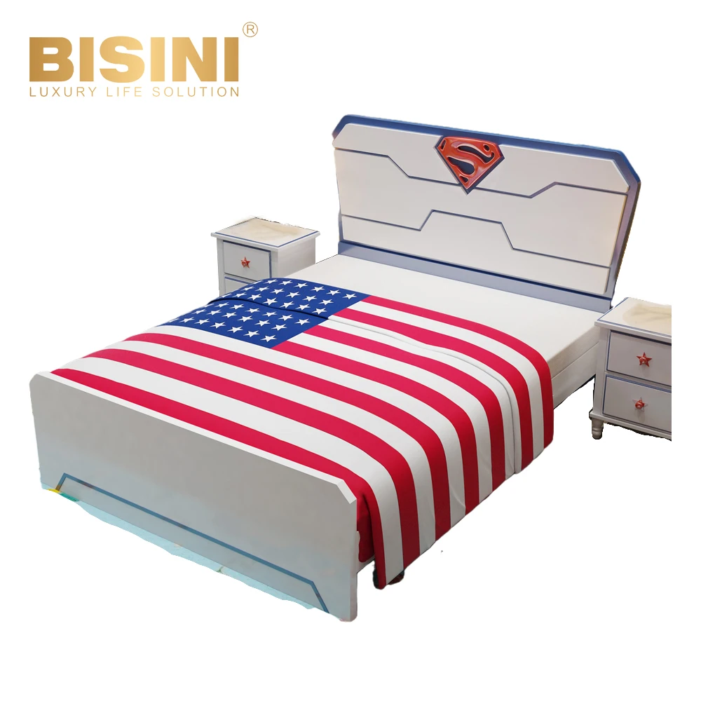 Multifunctional Storage Superman Kids Bed with Drawer&Nightstand Boys ...