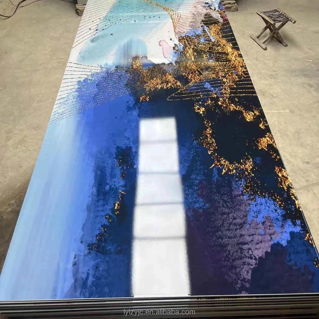 Interior Decorative Pvc Cladding Boards For Tv Board 3d Pvc Uv Marble ...