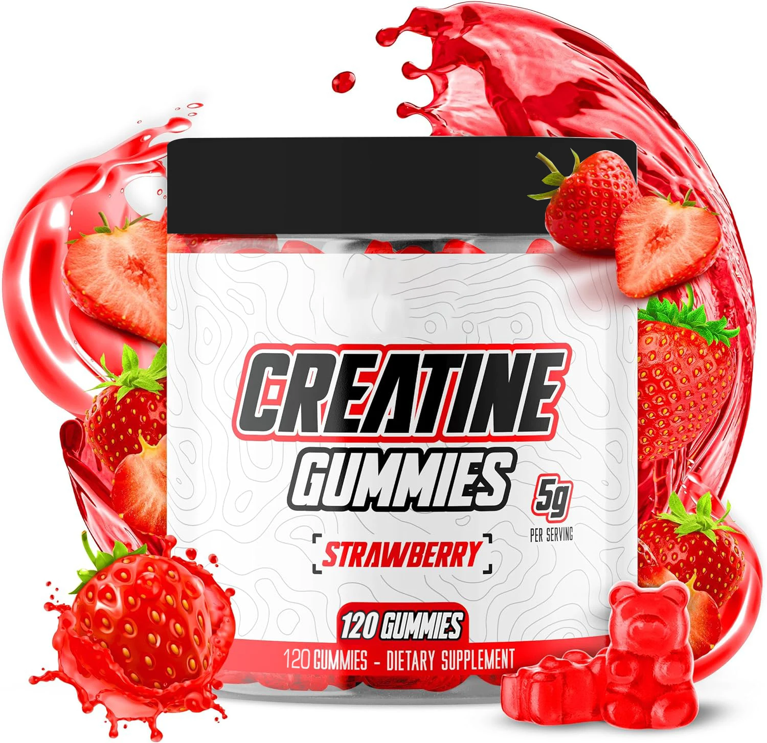 Oem Pre Workout Supplement Creatine Monohydrate Energy Gummy Creatine ...