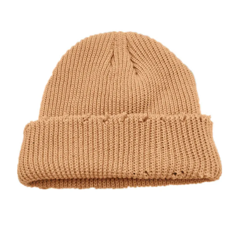Distressed Beanie/custom Distressed Fisherman Beanie/distressed Hiphop ...