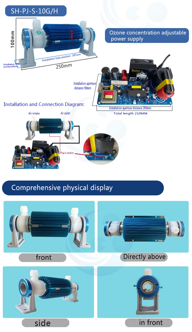 10g Air-Cooled Ozone Generator Tube Corona Discharge Ozone Generator Spare Parts| Alibaba.com