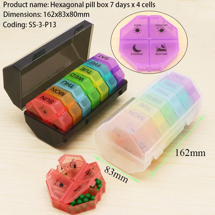 7 Day Plastic Storage Cute For Days Travel Case 3 Grids Fancy Cases ...