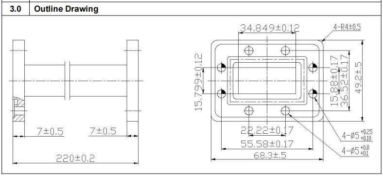 Copper Rectangular Waveguide WR-137 for Microwave Transmission - Easy ...
