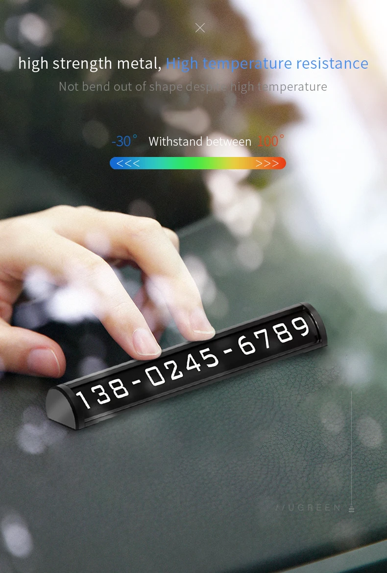 Aluminum Alloy Paste Glass Car Number Plate Hidden Temporary Car ...