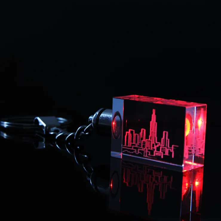 Hotsale Rectangle Shape Blank Crystal Keychain For 3d Laser Engraved ...