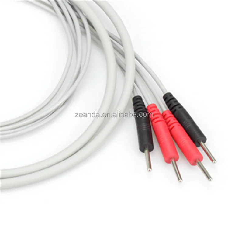 Customized Medical Electrode Needle Cable 5521 Dc Plug To 4 Lead ...
