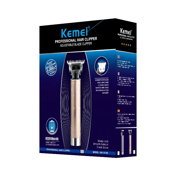 Skeleton Heavy Hitter Cordless Trimmer Kemei KM-1974B Men Hair Clipper ...
