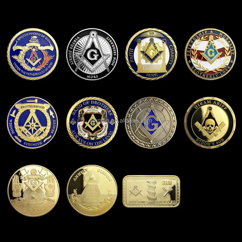Masonic Challenge Coin TOKEN Blue Lodge Master Mason Freemasonry ...